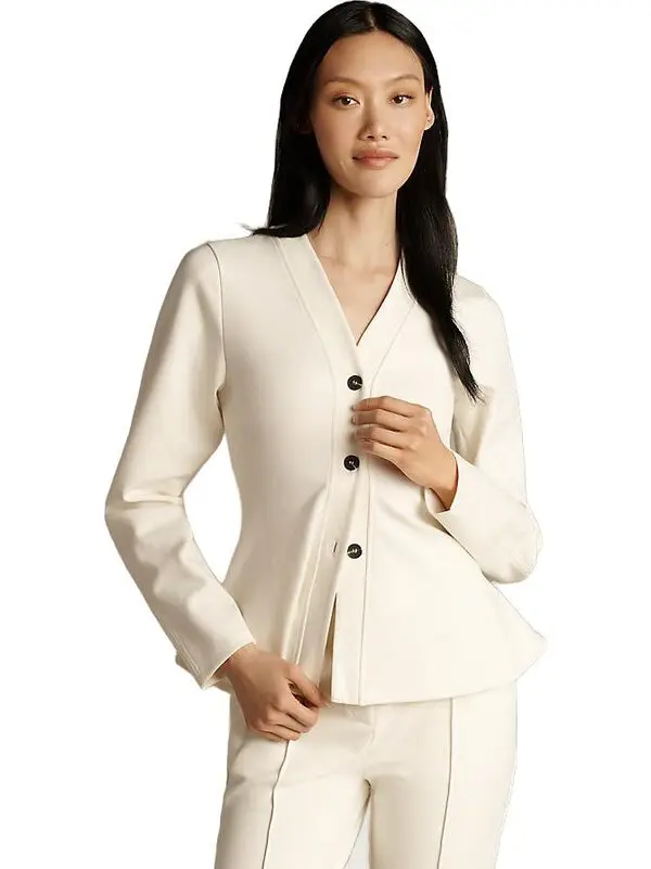 ALIGNE Azalea Jersey Cardigan Jacket - White