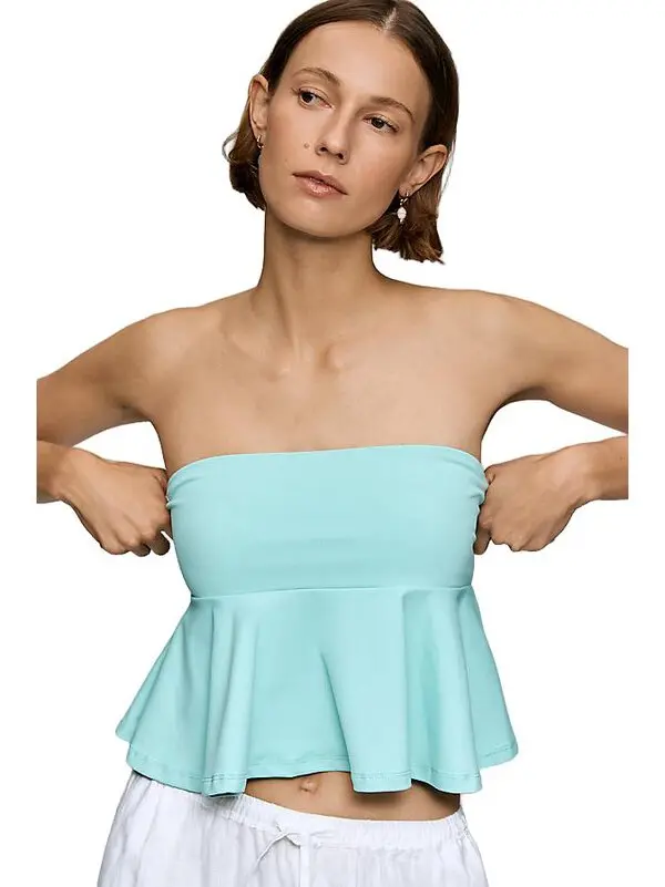Susana Monaco Flare Tube Top - Pool Blue