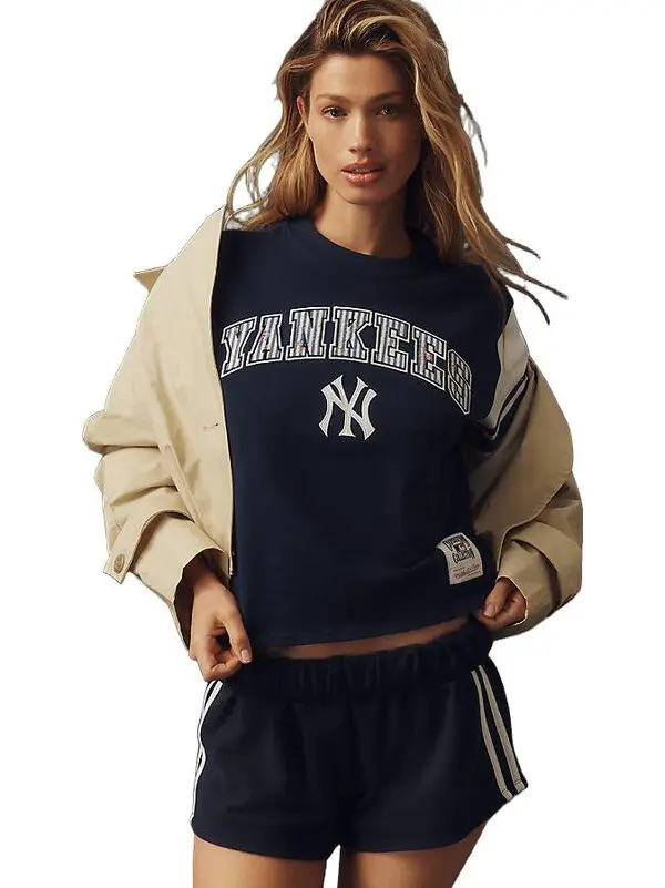 Mitchell & Ness Mlb Crew-neck Jersey Top - Yankees