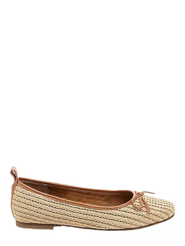 KELSI DAGGER BROOKLYN Raffia Ballet Flats - Natural
