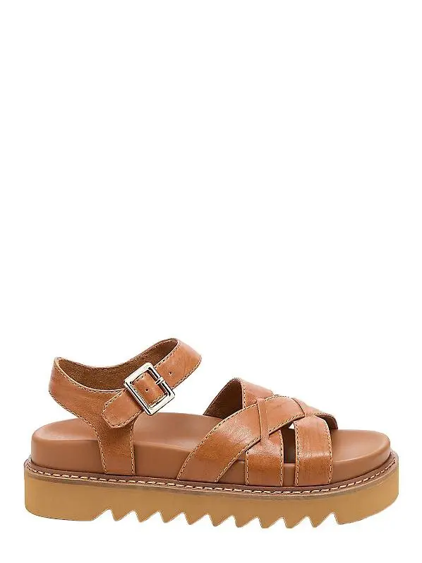 KELSI DAGGER BROOKLYN Kova Cross-strap Sandals - Tan