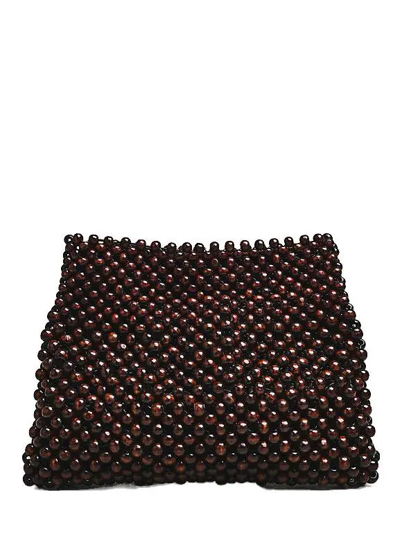 BEMBIEN Wooden Bead Lotte Clutch - Brown