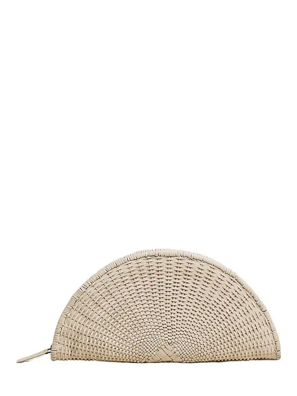 BEMBIEN Handwoven Leather Perla Clutch - White