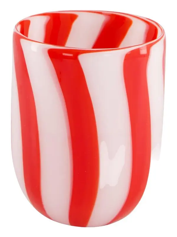 VETRERIA MURANO Cane Glass Tumbler - Red