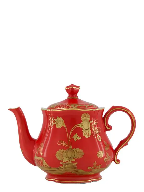 GINORI 1735 Oriente Italiano Rubrum Teapot With Cover - Red