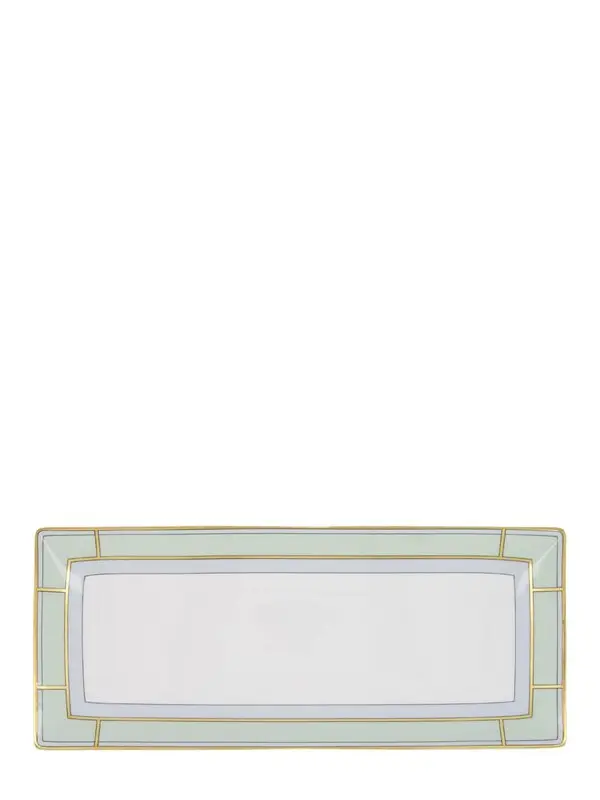 GINORI 1735 Verde Porcelain Diva Rectangular Tray - Multicolour