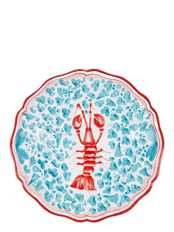 LES-OTTOMANS La Menagerie D'été Lobster Dinner Plate - Multicolour