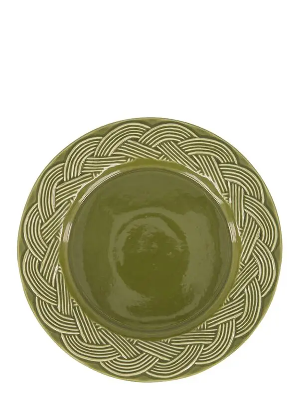 HOUSE OF CAPRICORN Vime Ceramic Dessert Plate - Green