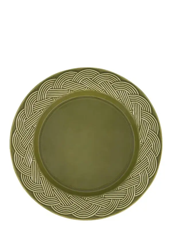HOUSE OF CAPRICORN Vime Ceramic Dinner Plate - Green
