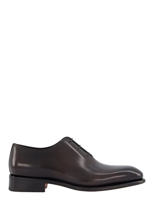 Santoni Leather Oxford Shoes - Brown