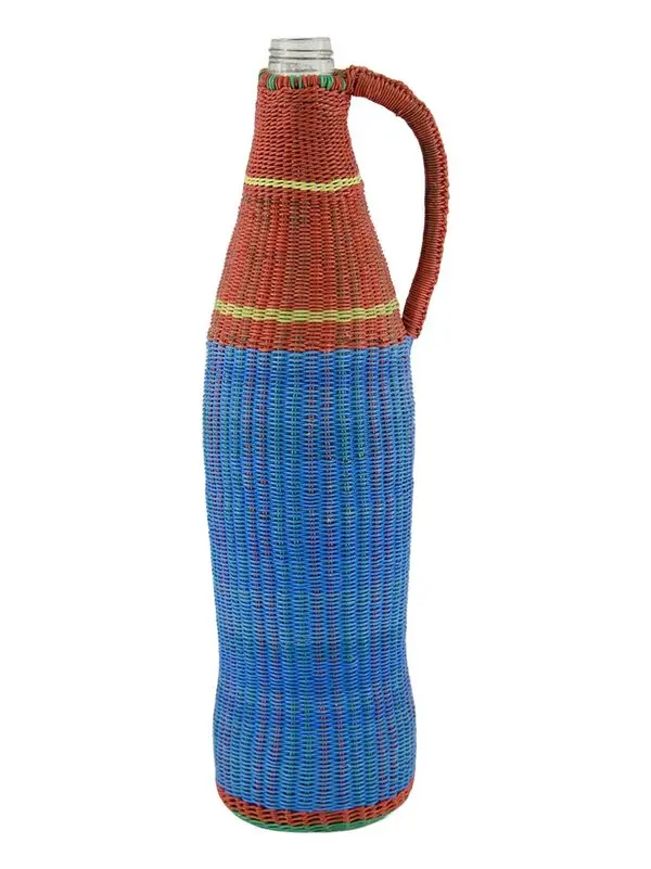 ALL ORIGINE Woven Glass Flask - Multicolour