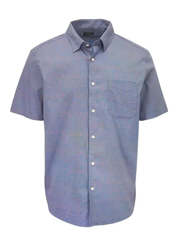 Faherty Brand Pocket Print Shirt - Blue