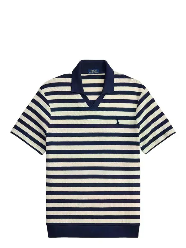 Polo Ralph Lauren Striped Short-sleeve Polo Shirt - Blue