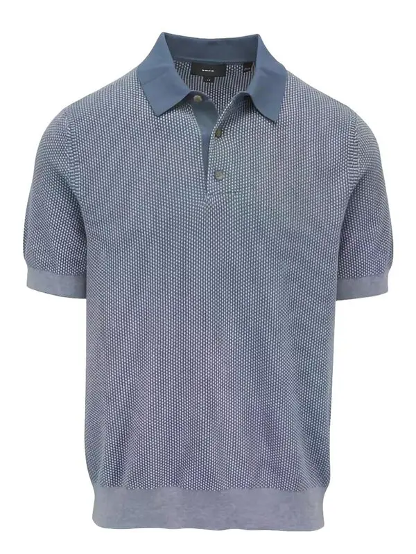 Vince Knitted Polo Shirt - Blue