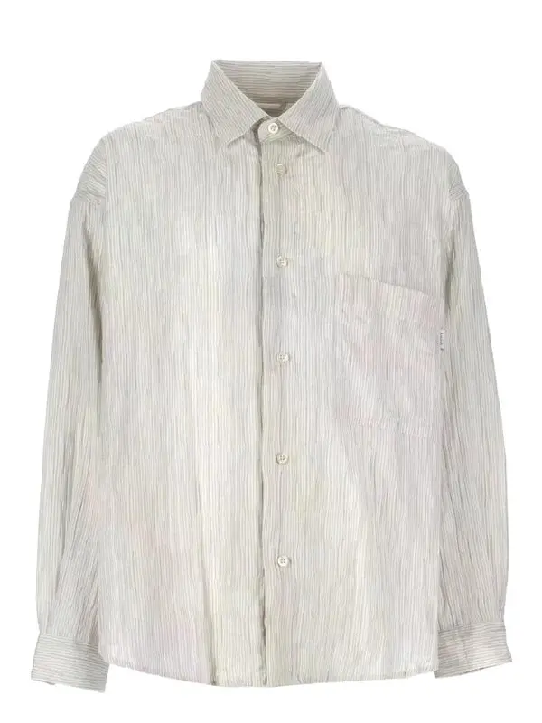 AMISH SUPPLIES Chest-pocket Striped Shirt - Neutrals