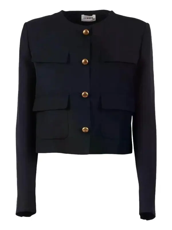 P.a.r.o.s.h Button-embellished Jacket - Black
