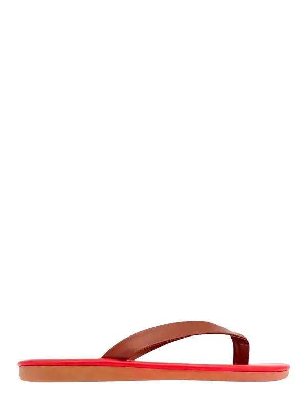 ANCIENT GREEK SANDALS Saionara Leather Slides - Brown