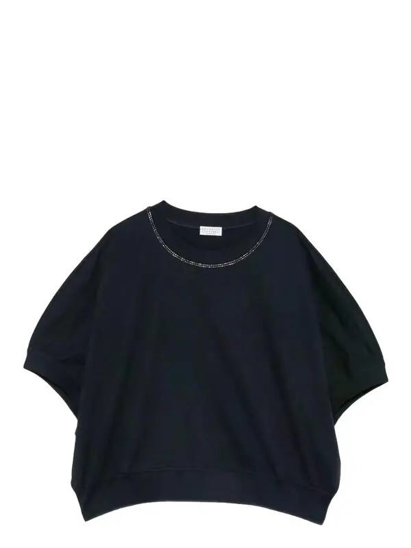 Brunello Cucinelli Embellished Top - Blue