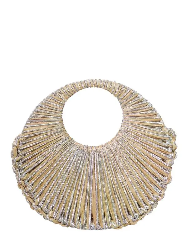 HIBOURAMA Crystal Embellished Tote Bag - Neutrals