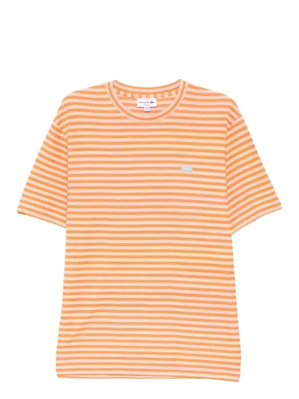 Lacoste Striped T-shirt - Orange