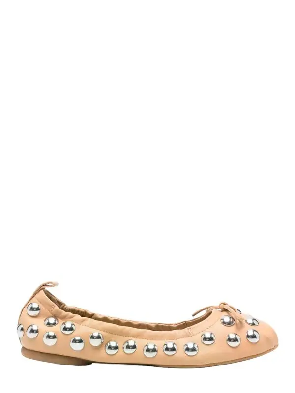Hogan Studded Ballerina Flats - Neutrals