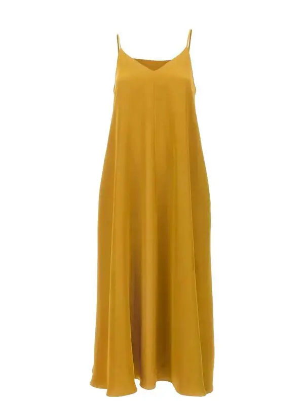 Marella Midi V-neck Dress - Yellow