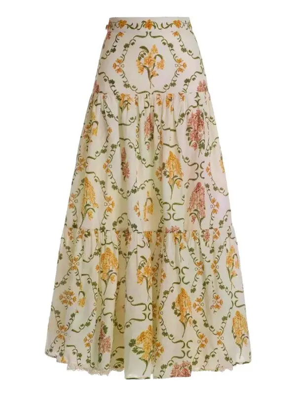 Agua Bendita Anis Cordillera Maxi Skirt - Neutrals