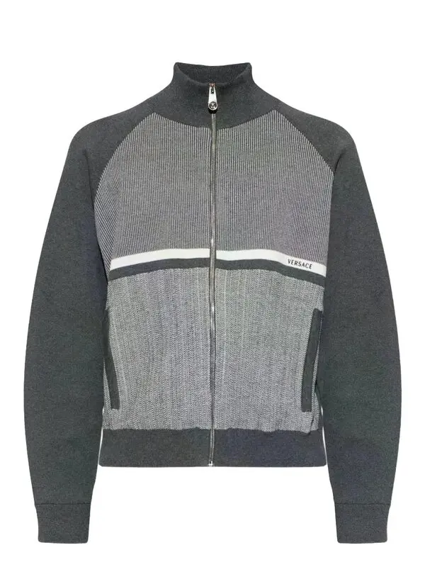 Versace Zip-up Cardigan - Grey