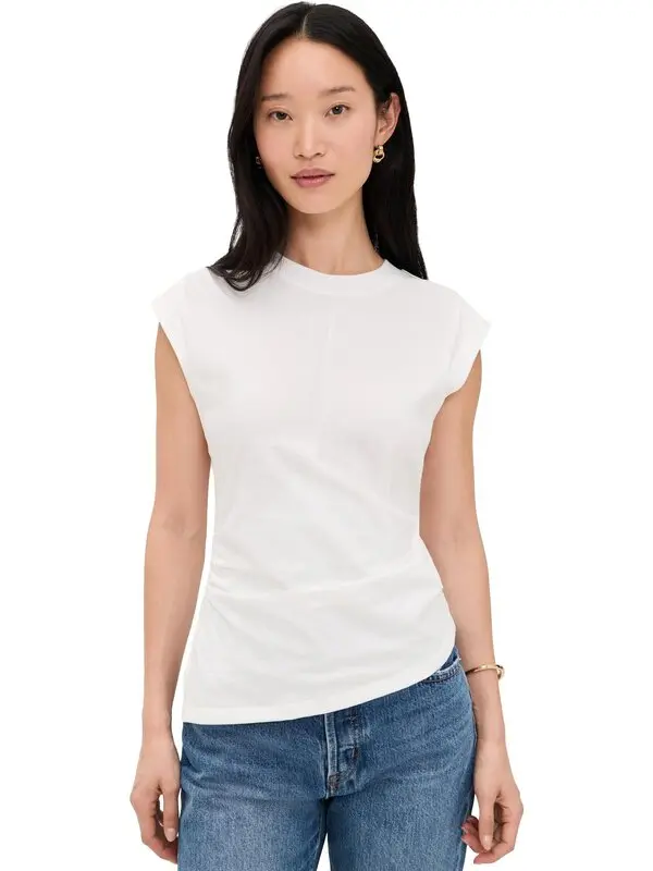 PISTOLA Nya Draped Tee - Le Blanc
