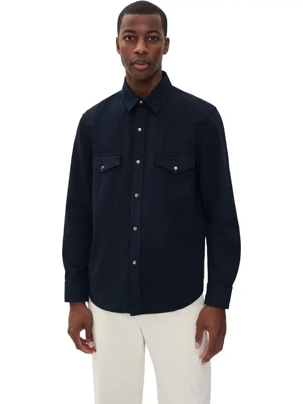 NILI LOTAN Travis Denim Shirt - Midnight