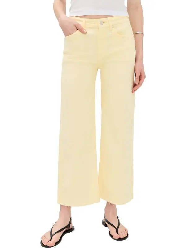 Ag Saige Wide Leg Crop Jeans - Sunl