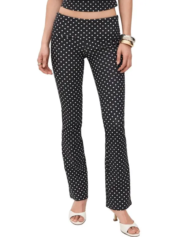 Miaou Alba Polka Dot Pants - Black Small Dot