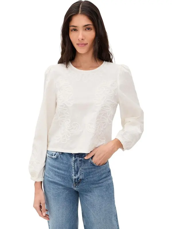 Z Supply Tatiana Poplin Top - White