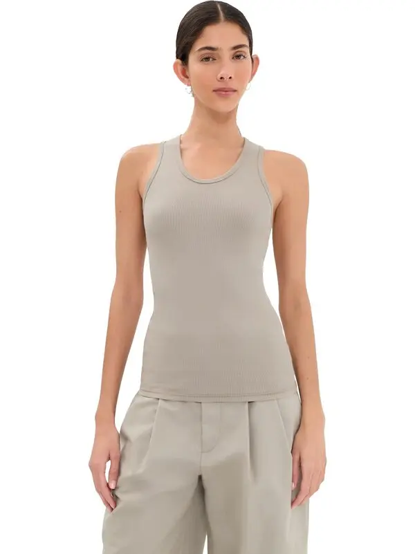 Wardrobe.NYC Ribbed Tank - Taupe