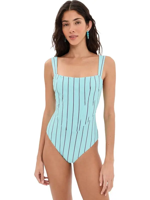 Staud Adelaide One-piece - Pool Stripe