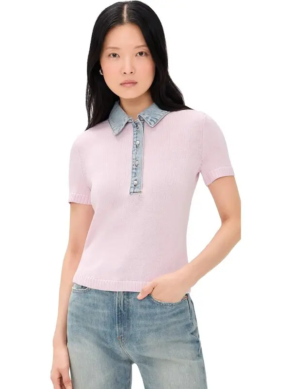 SEROYA Erika Knit Top - Petal Pink/coast