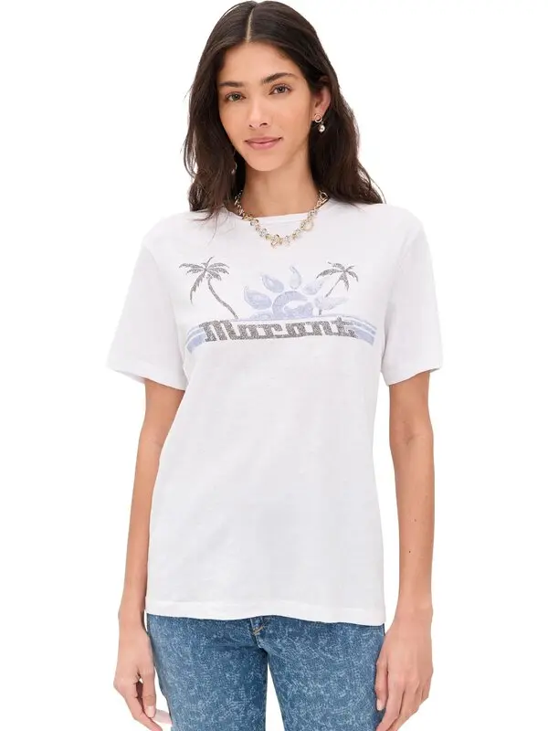 Isabel Marant Zewel Palm Tee - White/blue