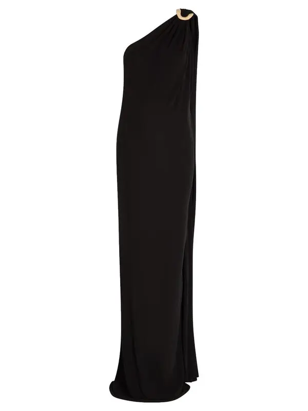DELOS Rania Embellished Crepe-jersey Maxi Dress - Black