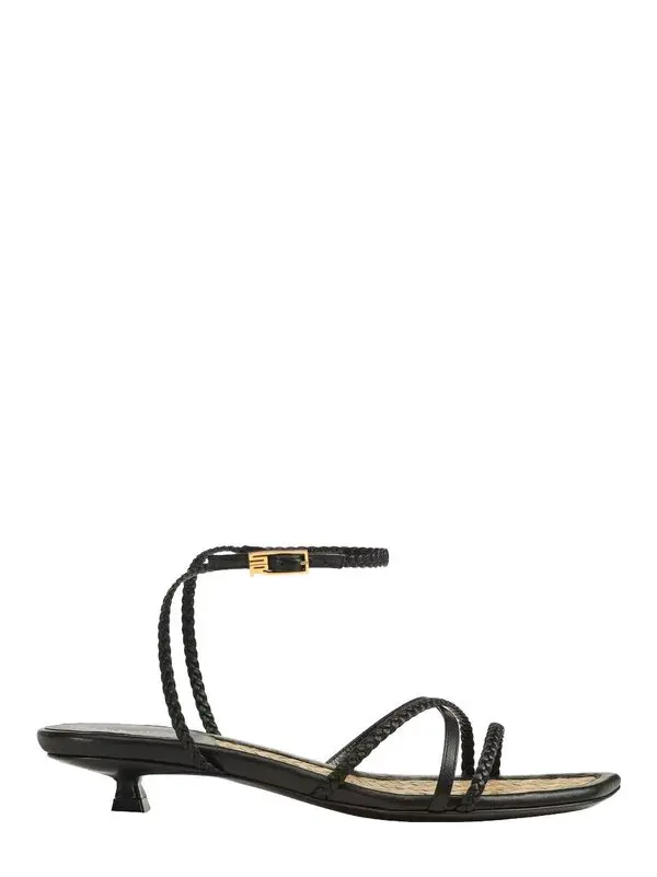 SERGIO ROSSI Braided Strap Sandals - Black