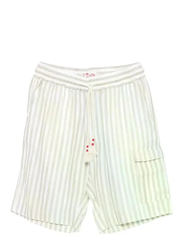 MC2 SAINT BARTH Marseille Striped Pocket Shorts - White