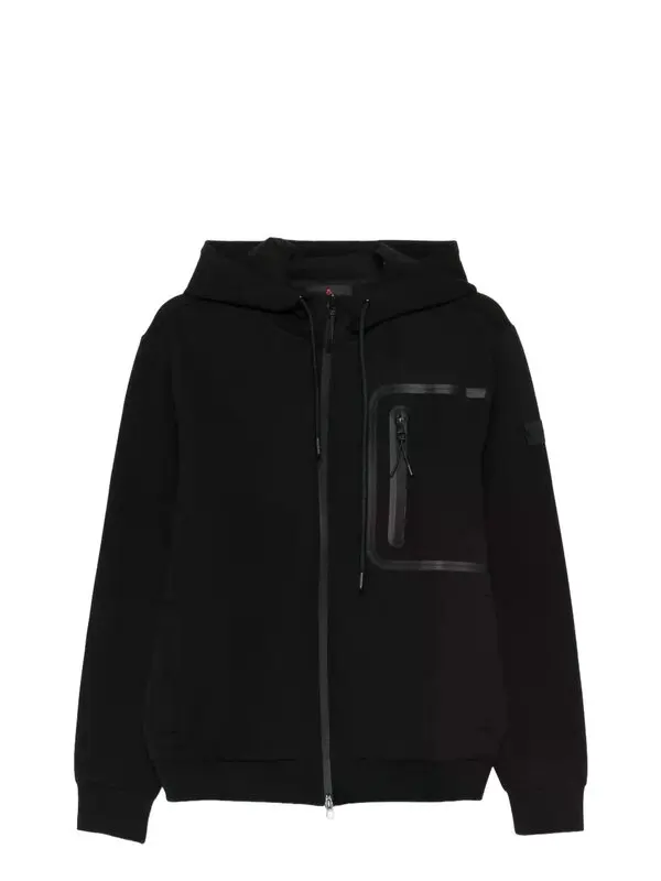 Peuterey Zip Hooded Sweater - Black