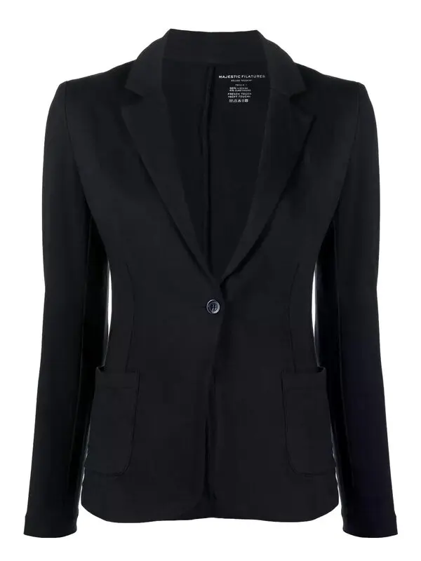 Majestic Filatures Single-breasted Fitted Blazer - Blue