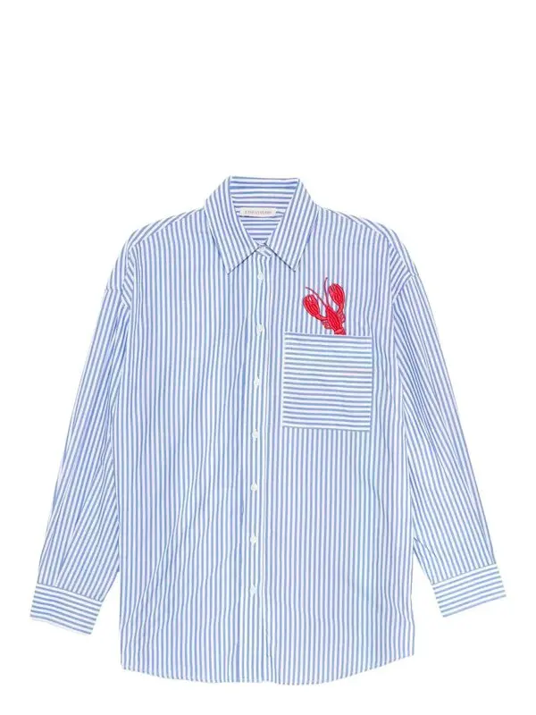 Joshua Sanders Lobster Embroidered Shirt - Blue