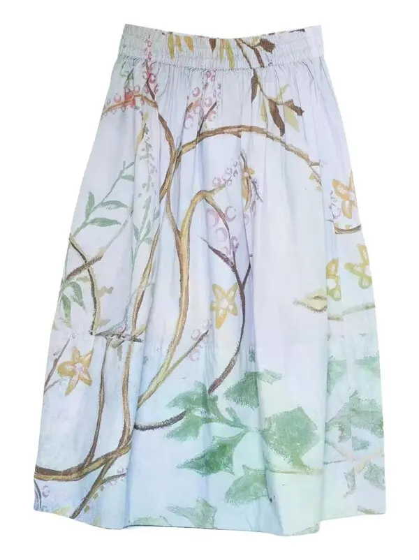 TALKING WALLS Floral-print Midi Skirt - Blue