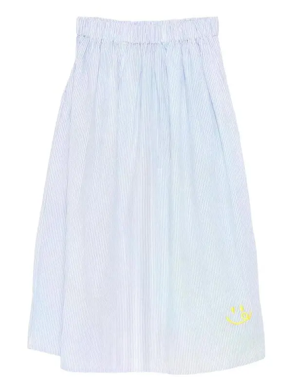 Joshua Sanders Seersucker Midi Skirt - Blue
