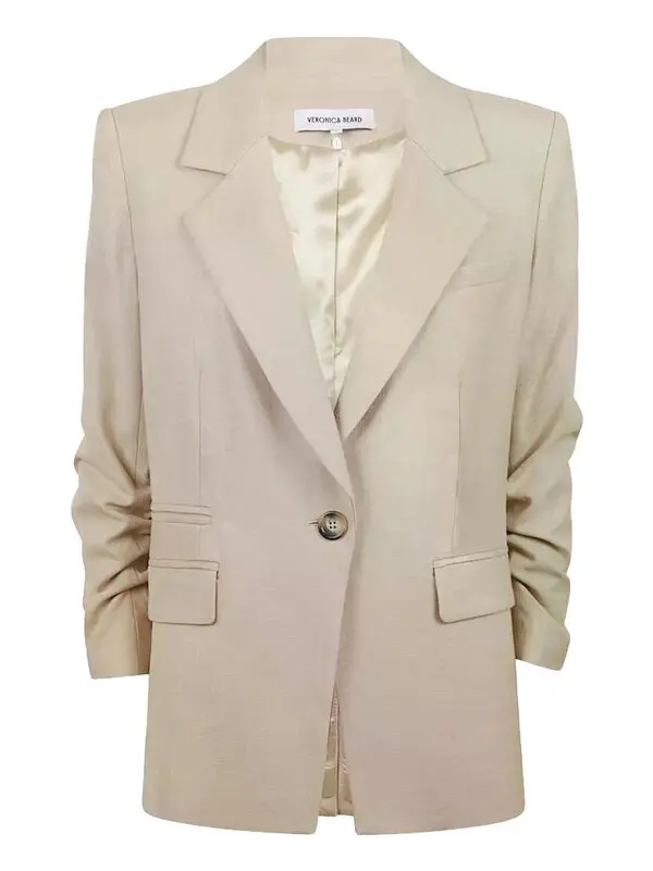 Veronica Beard Battista Buttoned Blazer - Neutrals