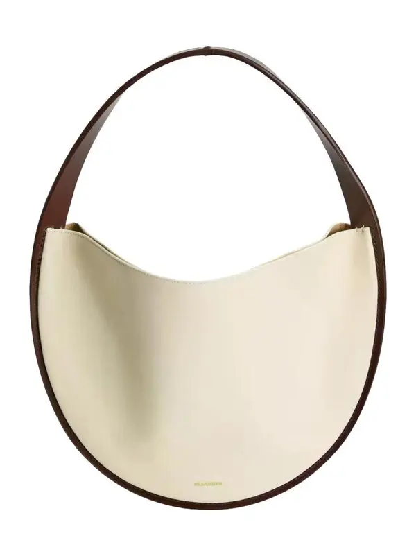 JIL SANDER Pivot Leather Shoulder Bag - Neutrals