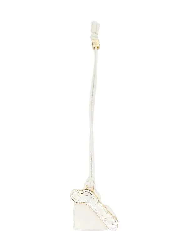 GANNI Heart Bag Charm - White