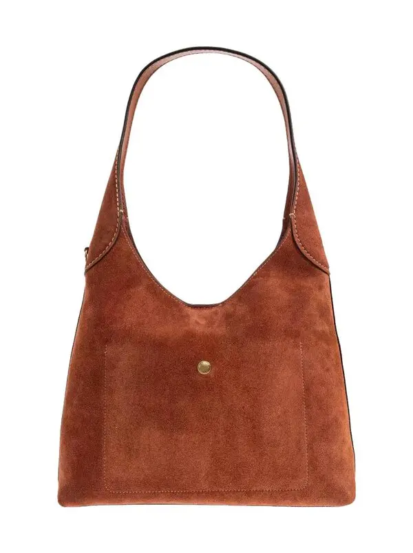 COACH 28 Brooklyn Topstitch Leather Shoulder Bag - Brown
