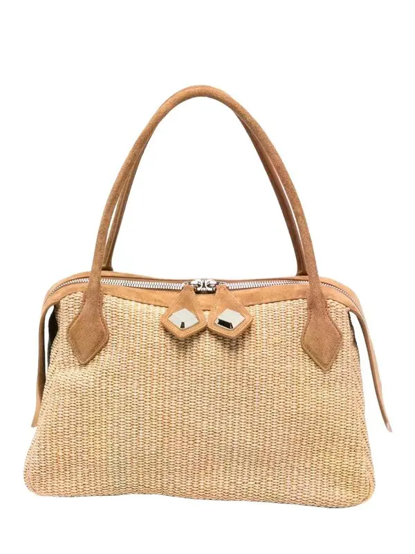 MINOBOSSI Adele Raffia Tote Bag - Neutrals